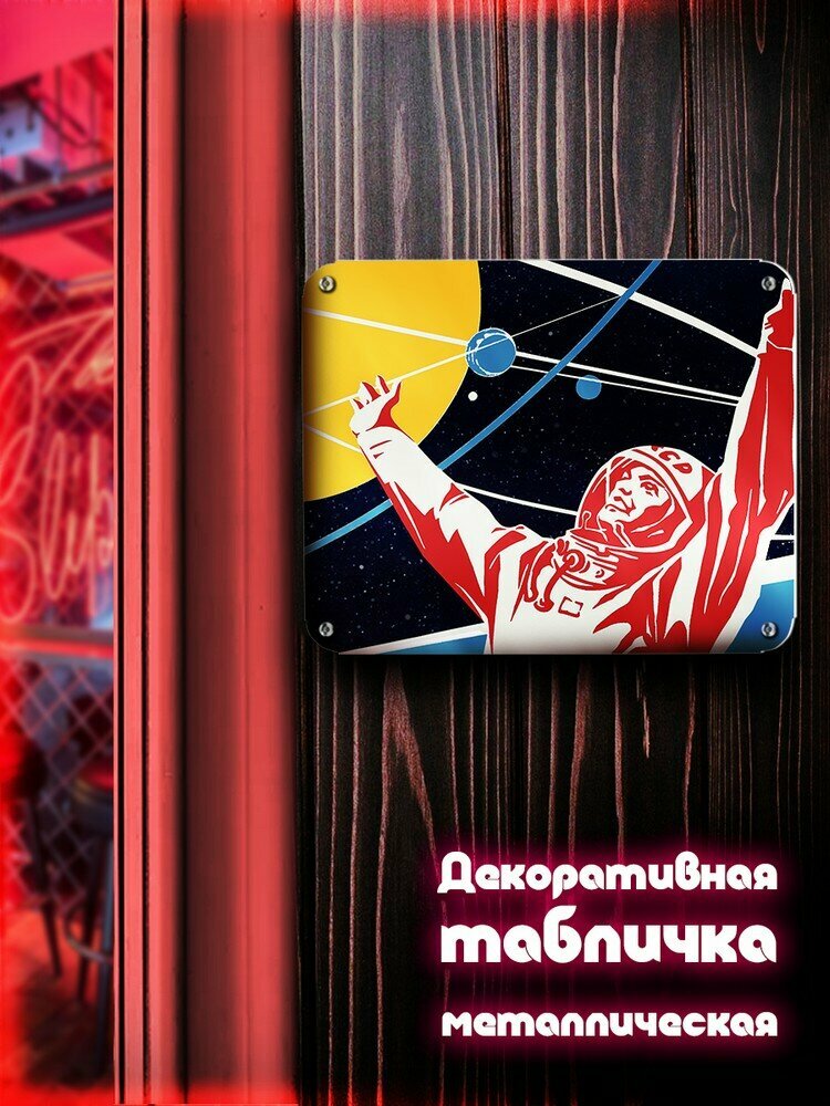 Табличка металлическая горизонтальная 24*30 космос - 7176
