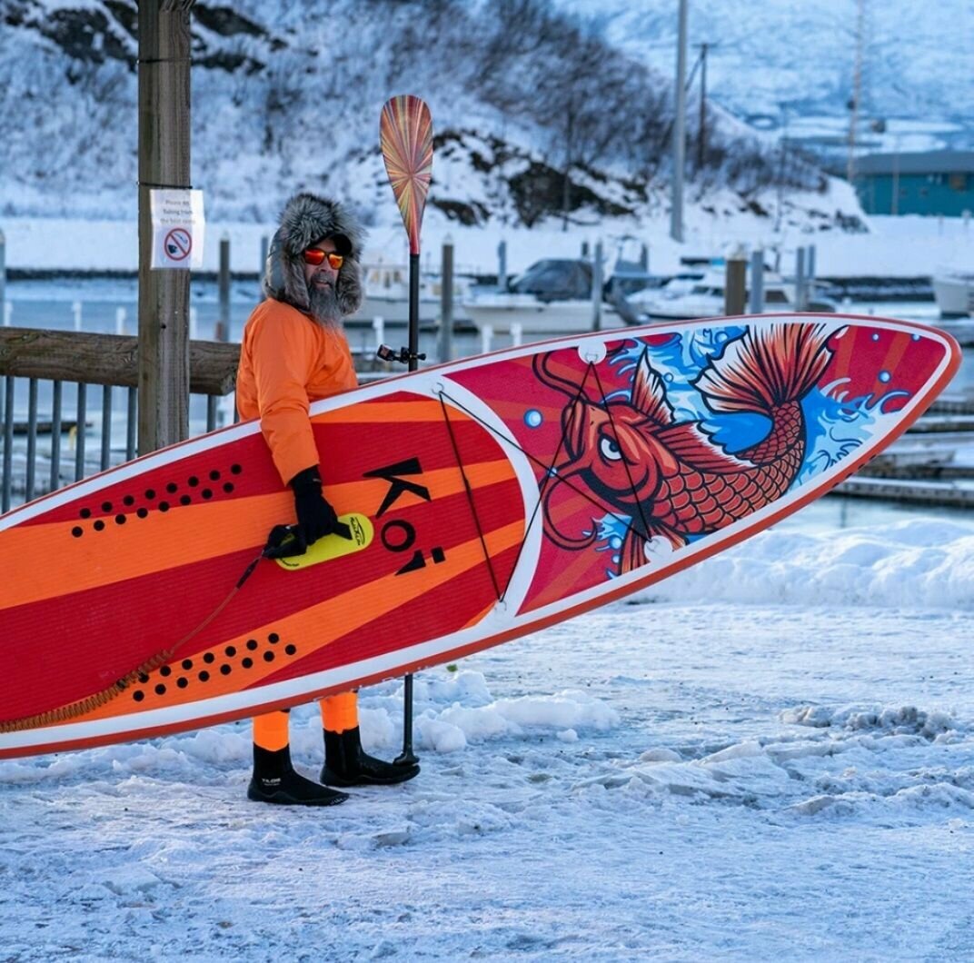 SUP-доска Red Fish /сапборд / сап-board двухслойный 350*84*15