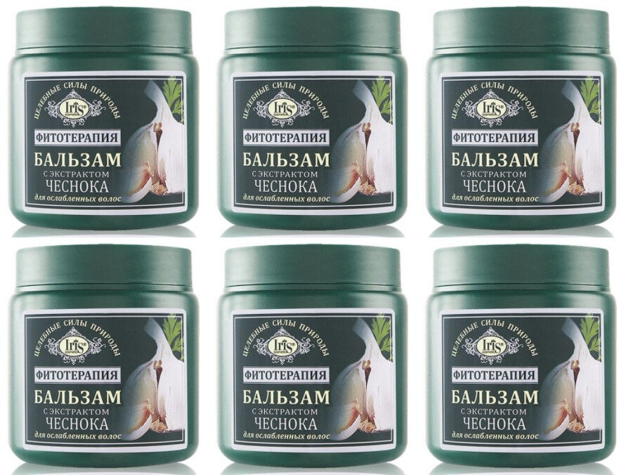 Iris Бальзам Фитотерапия для волос с экстрактом чеснока 500мл,6 шт