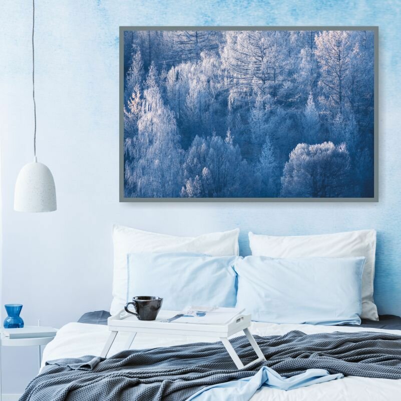 Постер Покрытые Инеем Зимние Деревья На Горе 40х30 см в тубусе ПолиЦентр