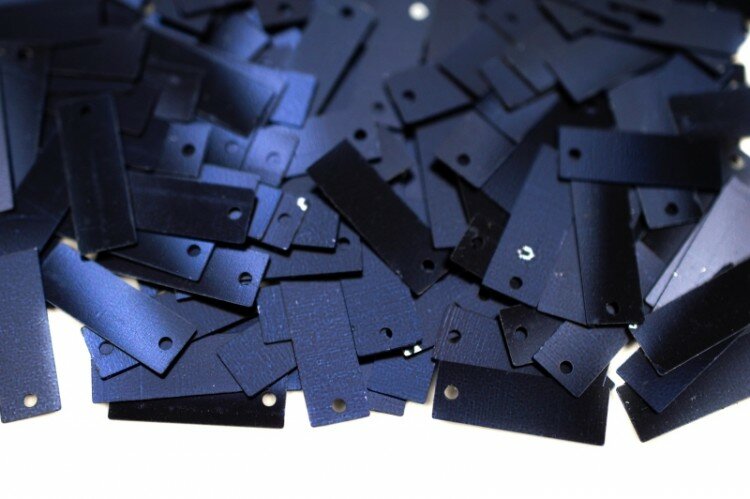 Пайетки фигурные, размер 19х7мм, цвет 37 темно-синий, 1022-095, 10 грамм