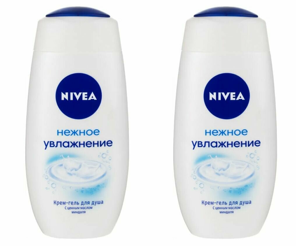 Гель для душа, Nivea, Hydra IQ, нежное увлажнение, 250 мл, 2 штуки