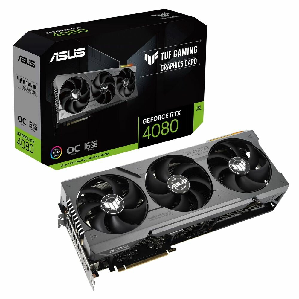 Видеокарта Asus TUF-RTX4080-O16G-GAMING /RTX4080, HDMI*2, DP*3,16G, D6X