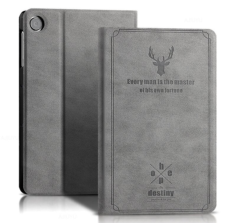 Чехол-обложка MyPads для HUAWEI MatePad SE 10.4 (2022) AGS5-L09 из эко-кожи в стиле Винтажная книга под старину серый