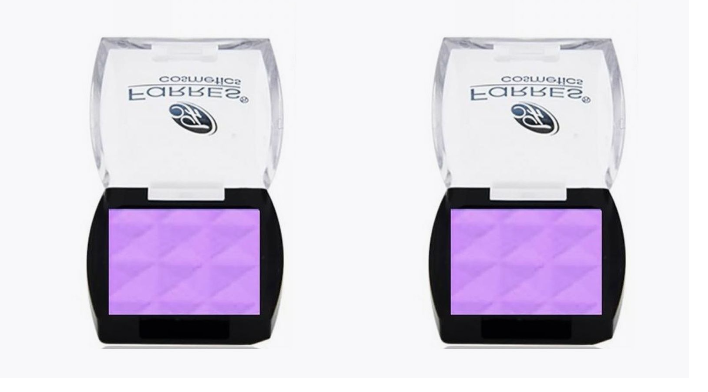 Farres cosmetics Тени для век однотонные 1001А/№24 нежно-лиловый, 2 шт