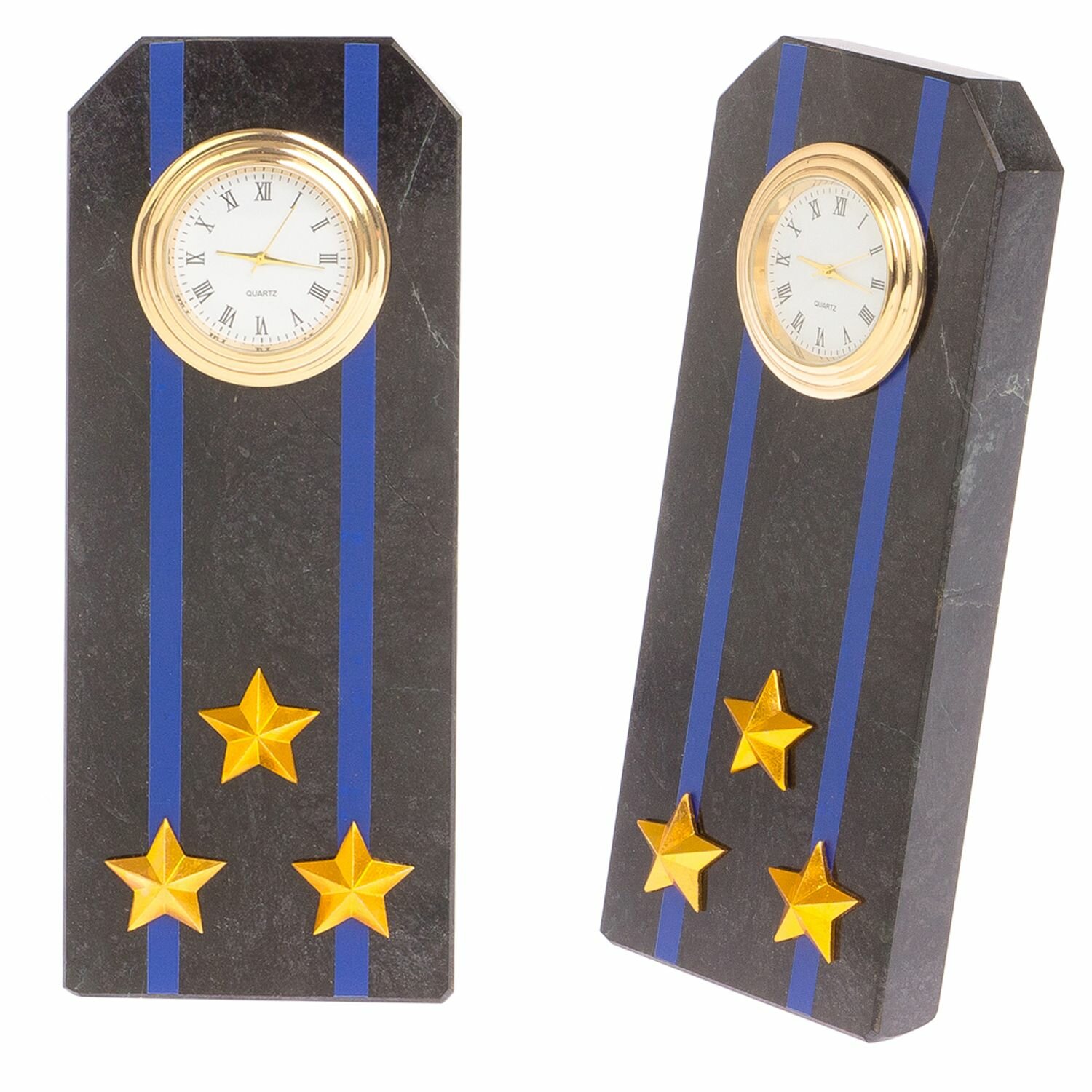 Часы "Погон полковник Авиации ВМФ" из змеевика