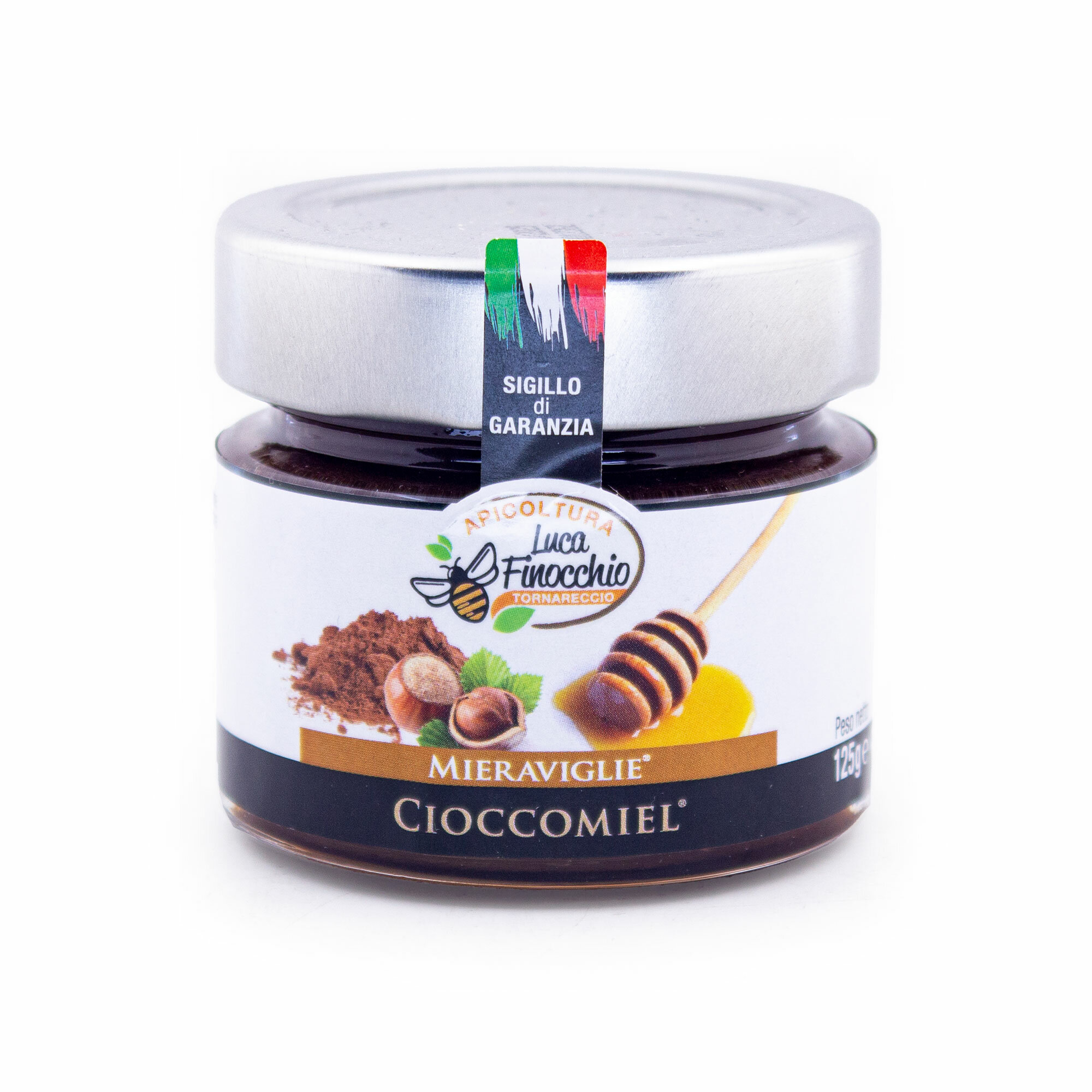 Соус на основе мёда с фундуком и какао CIOCCOMIEL, LUCA FINOCCHIO, 0,125 кг (ст/б)