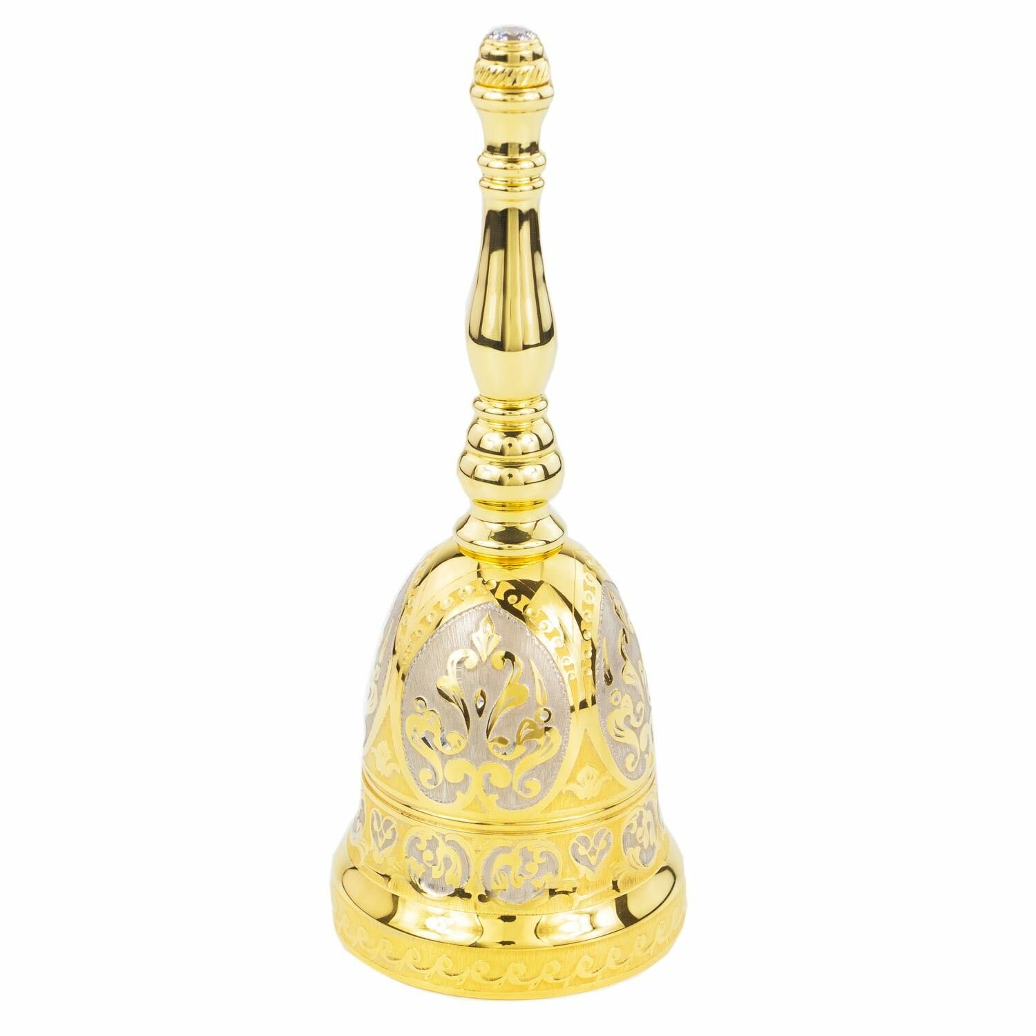 Колокольчик "Сувенирный" с фианитом в подарочной упаковке Златоуст 118865