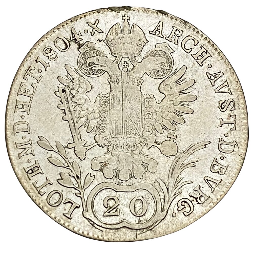Австрия 20 крейцеров 1804 г. (B) (2)