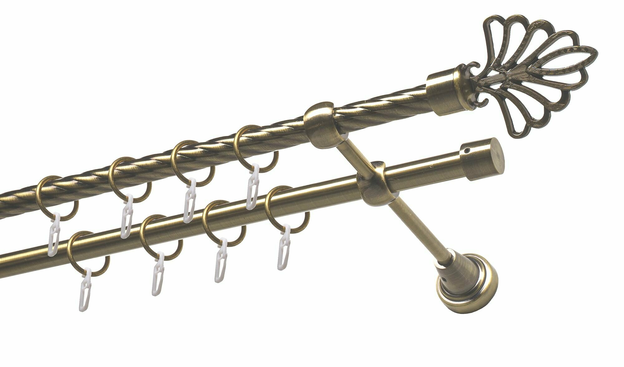 Карниз для штор 2,0 метра AICITY веер твист 22 бронза