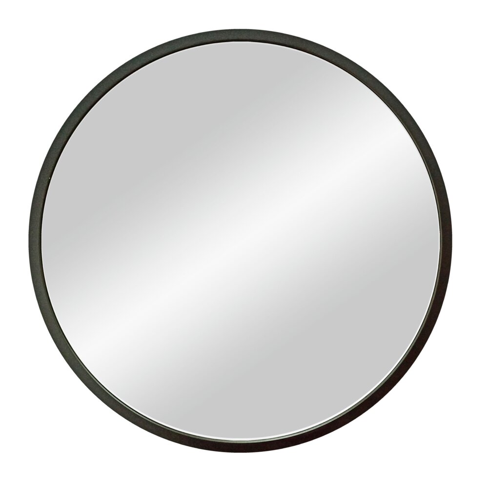 Зеркало круглое 60 см в раме черной Continent Mealhada (ЗЛП2413)