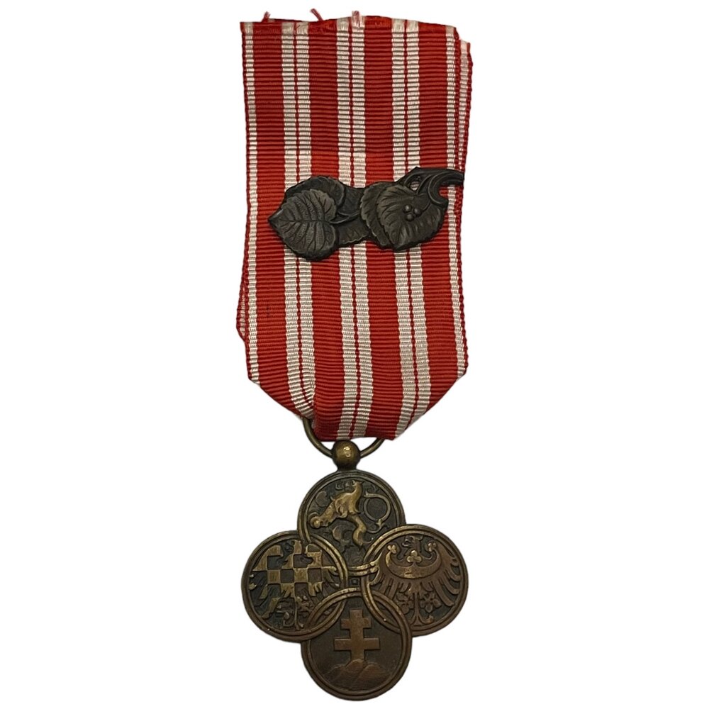 Чехословакия, военный крест (1918 года) с планкой 1918-1920 гг.