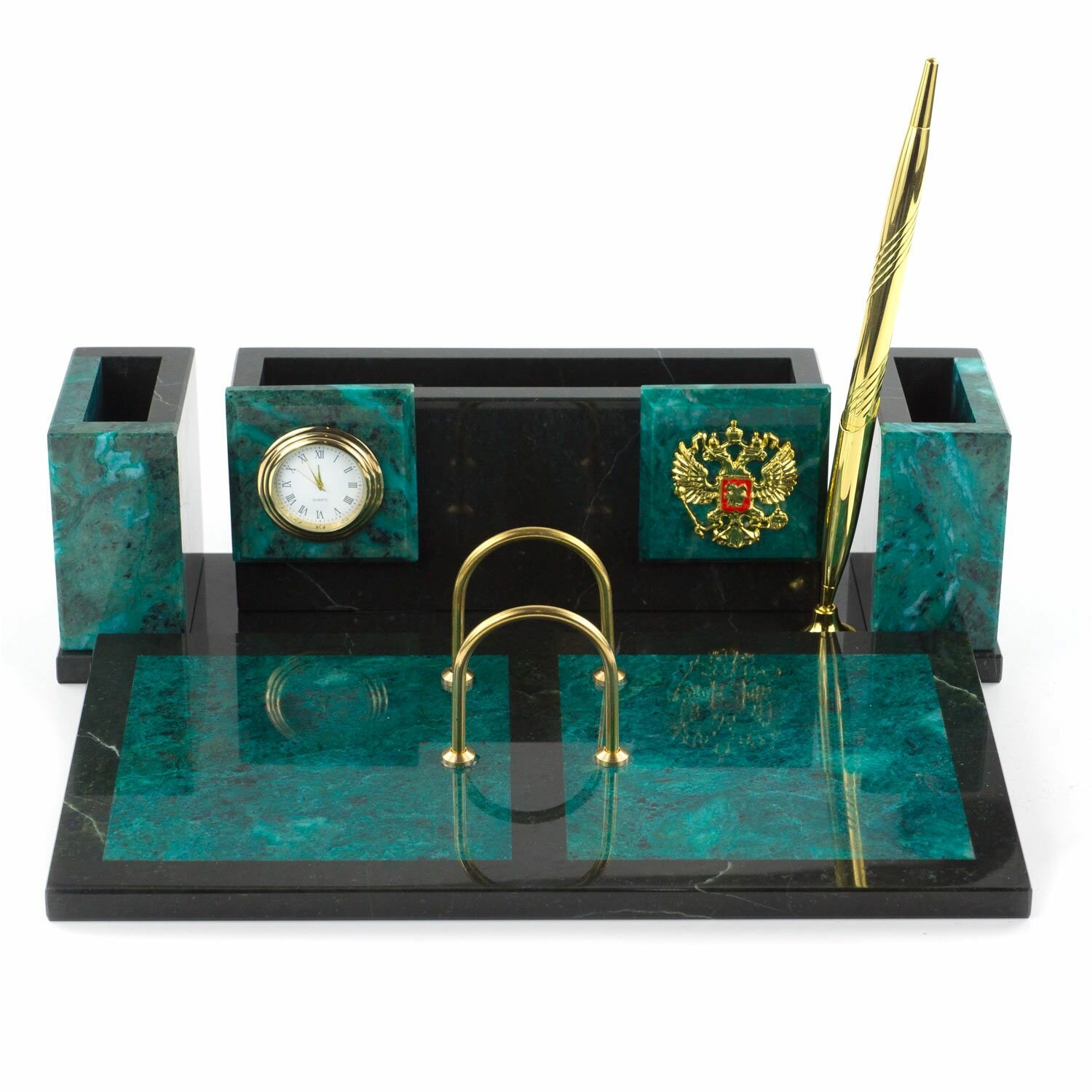 Письменный набор "Люкс" из змеевика 120909