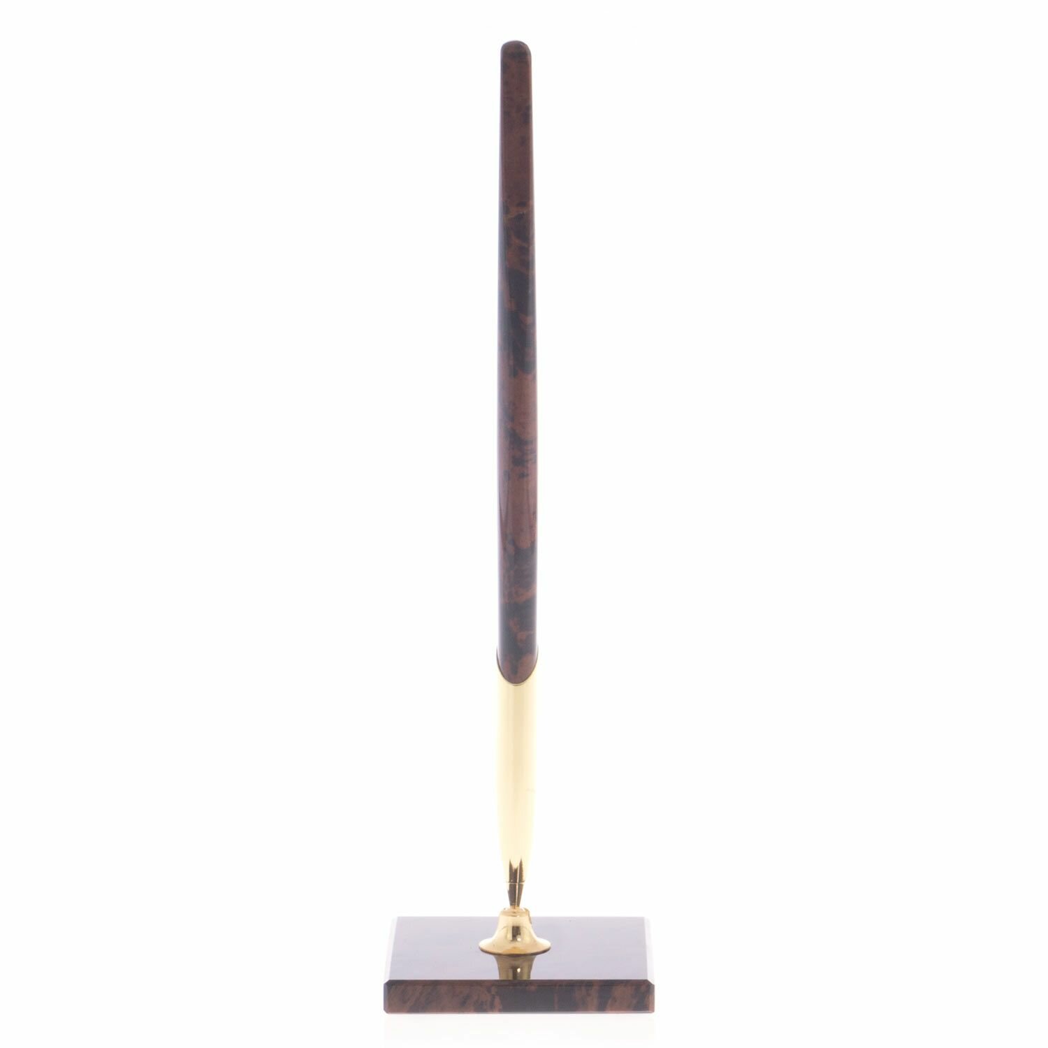 Ручка из обсидиана на подставке коричневая 122040