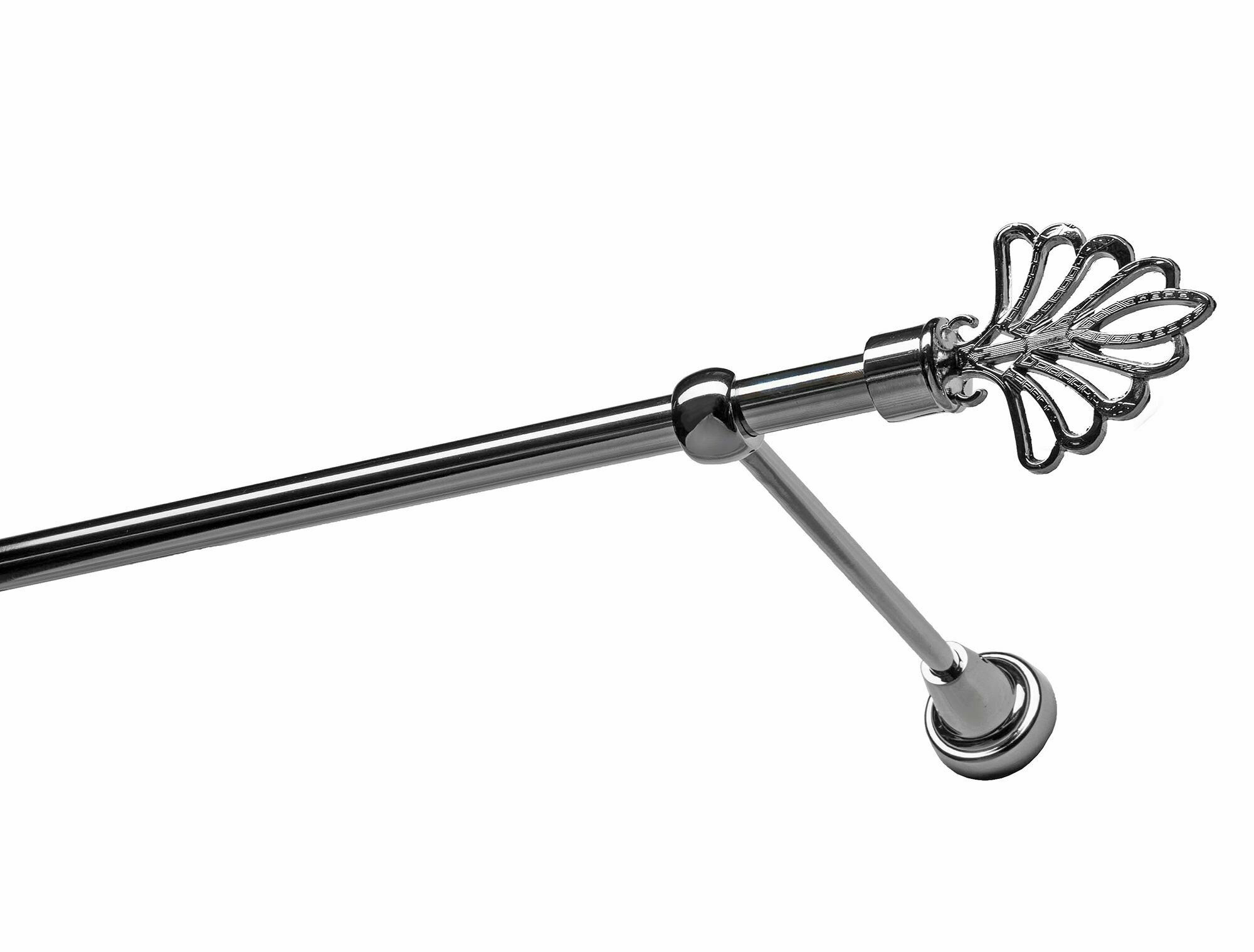 Карниз для штор 2,4 метра AICITY веер серебро глянец