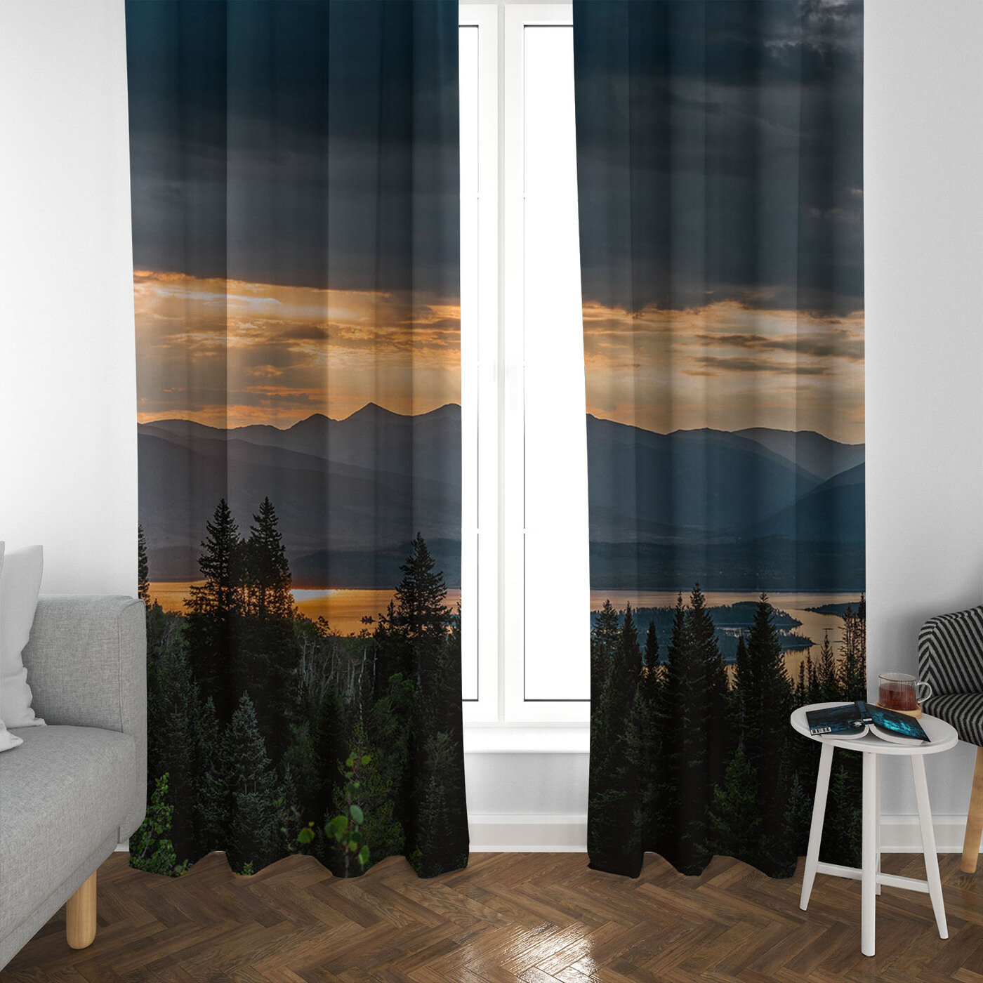 Фотошторы из габардина, 290х240см