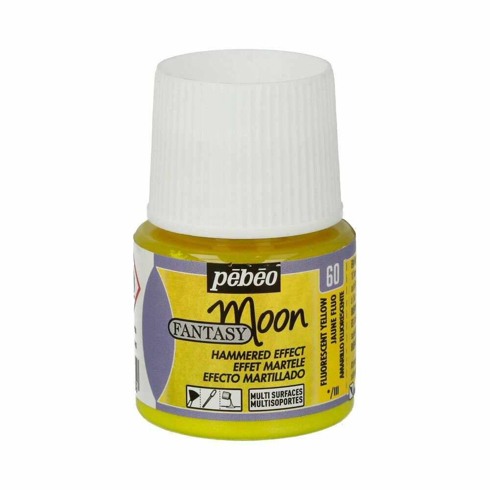 Краски по стеклу и керамике "PEBEO" Краска Fantasy Moon с фактурным эффектом 45 мл 167060 флуоресцентный желтый