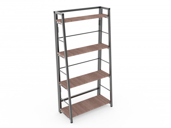 Стеллаж металлический сборный Титан Мета СЛС-3/1200, 605х290х1193+10мм, каркас-черный, полки - шимо темный