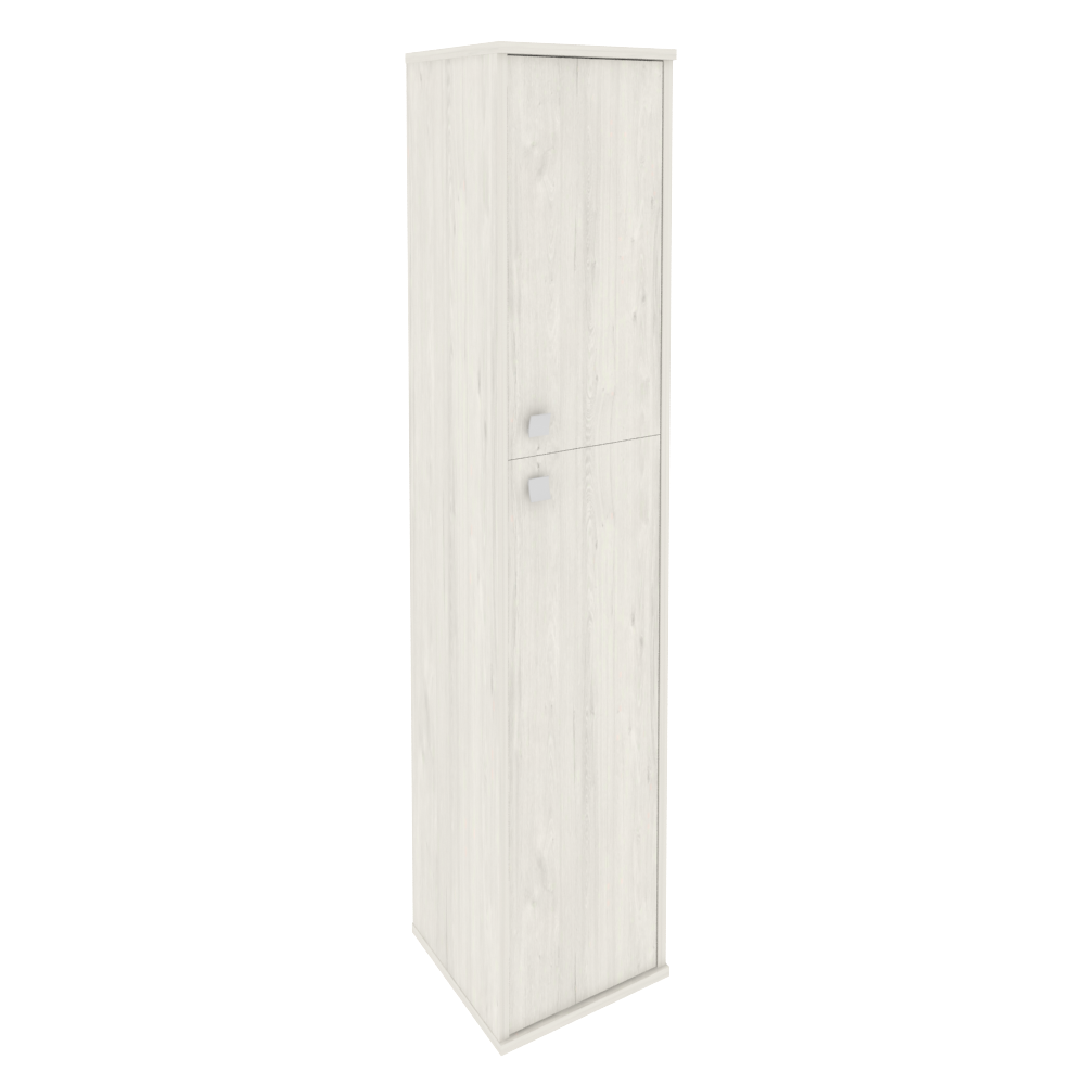 Шкаф высокий узкий правый (средняя дверь ЛДСП, низкая дверь ЛДСП) Style Riva Л. СУ-1.8 (R) Дуб Наварра 412*410*1980