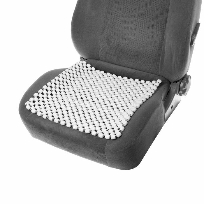 Накидка-массажер на сиденье 42×42 см, дерево, белый