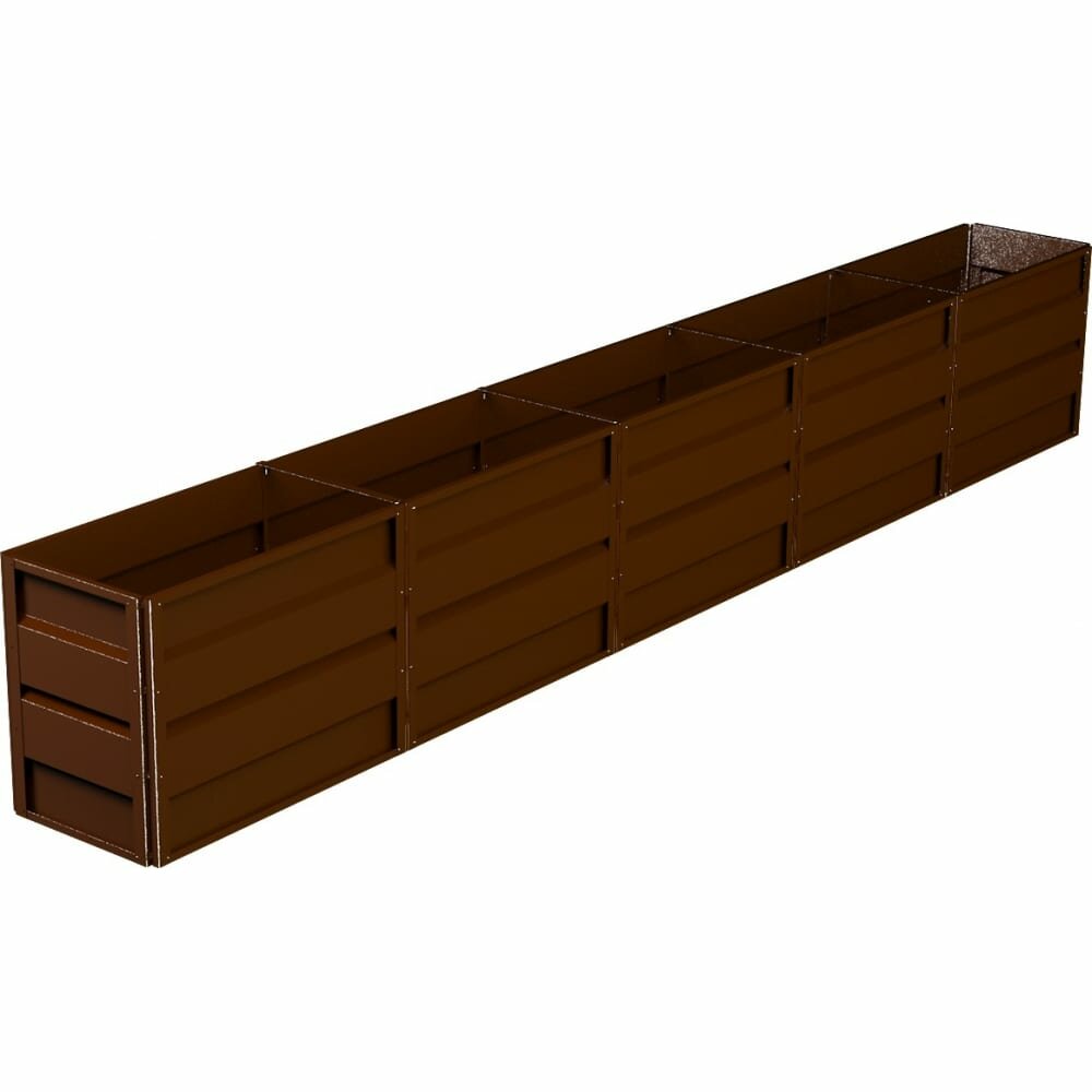 Готовая грядка Delta-Park GW 0.5х5 м, коричневая 30011_GW505Br, деревянный, коричневый, 5×5, 72 см
