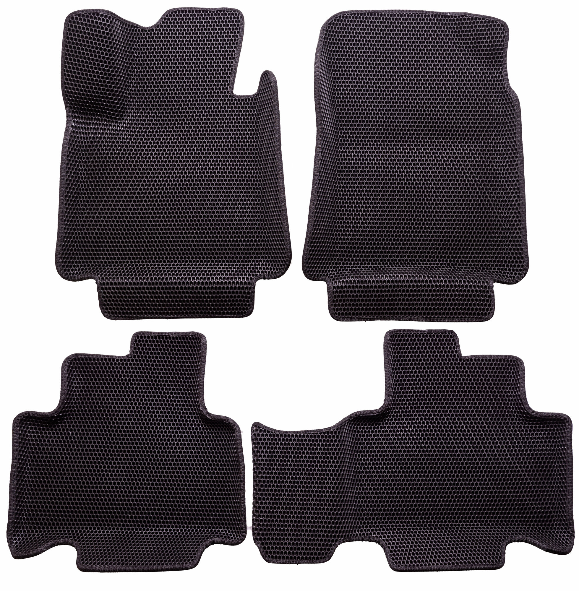 Ковры в салон с бортами 3D EVA для Kia Sorento 4. Цвет Черный