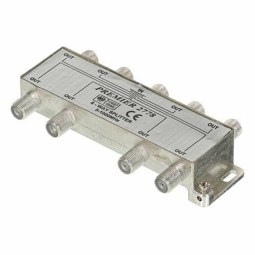 Сплиттер антенный PREMIER 4-828, F-TV(f) - F-TV(f) , 75Ом, серебристый