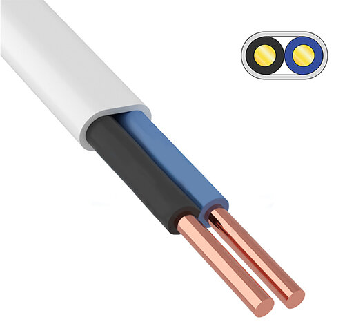 Провод пбпп (ПуВВ) 2x2,5 мм², Rexant, ГОСТ {01-8352-2} (упак 100 м)