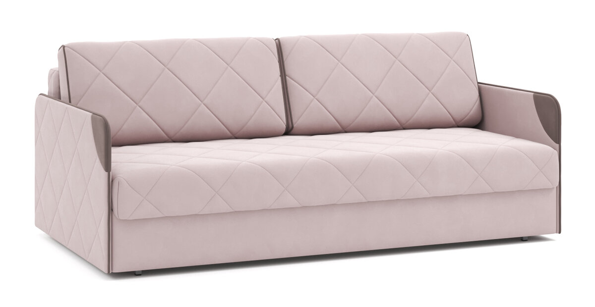 Прямой диван Цвет Диванов Марсель NEXT 22 200 прямой Жемчужно-розовый