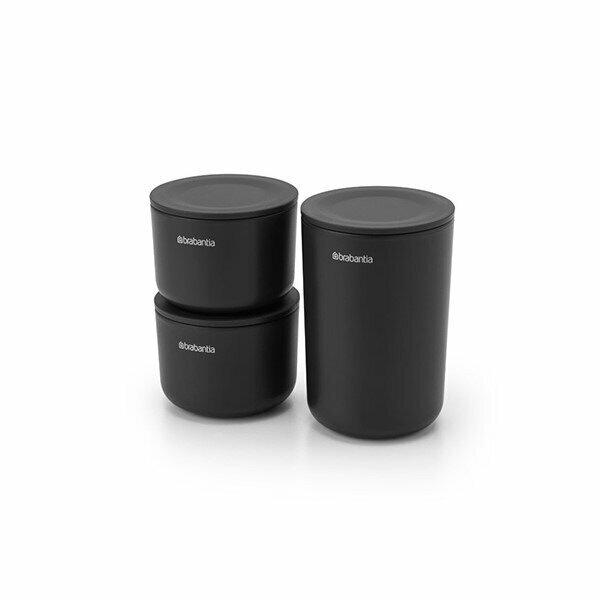 Набор из 3-х емкостей для ванной, материал пластик, цвет темно-серый, Brabantia, Бельгия, 281303