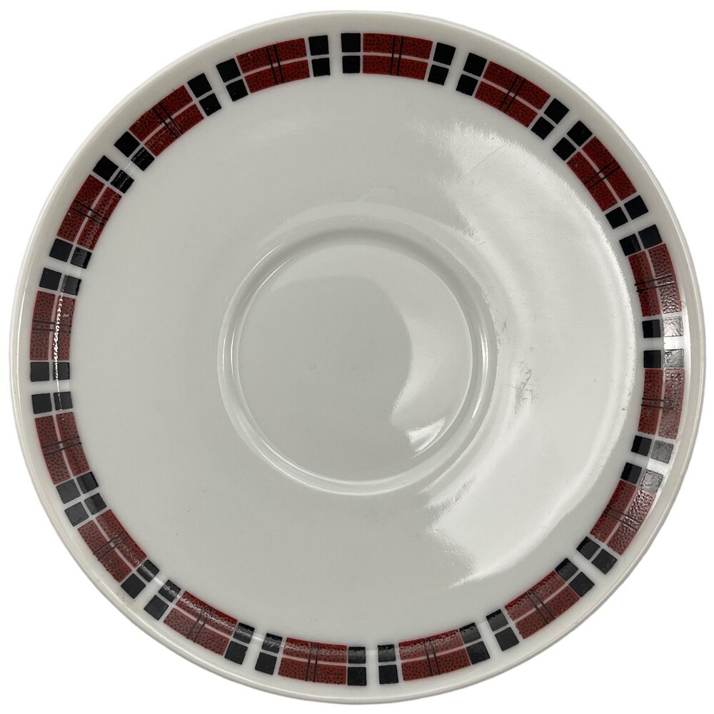 Блюдце "Клетка", 14 см, фарфор, 1960-1990 гг, Colditz, ГДР