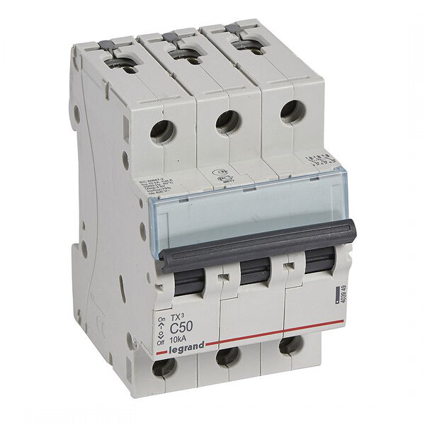 Legrand (Легранд) Автоматический выключатель TX3 - 10 кА 3П 50А тип C 403949
