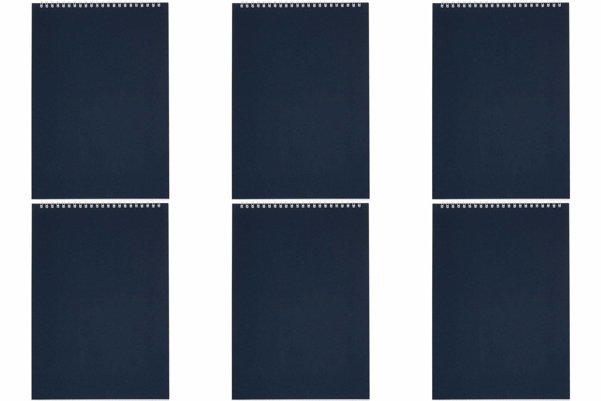 Альт Блокнот на спирали Синий, А4, 60 л, 6 шт