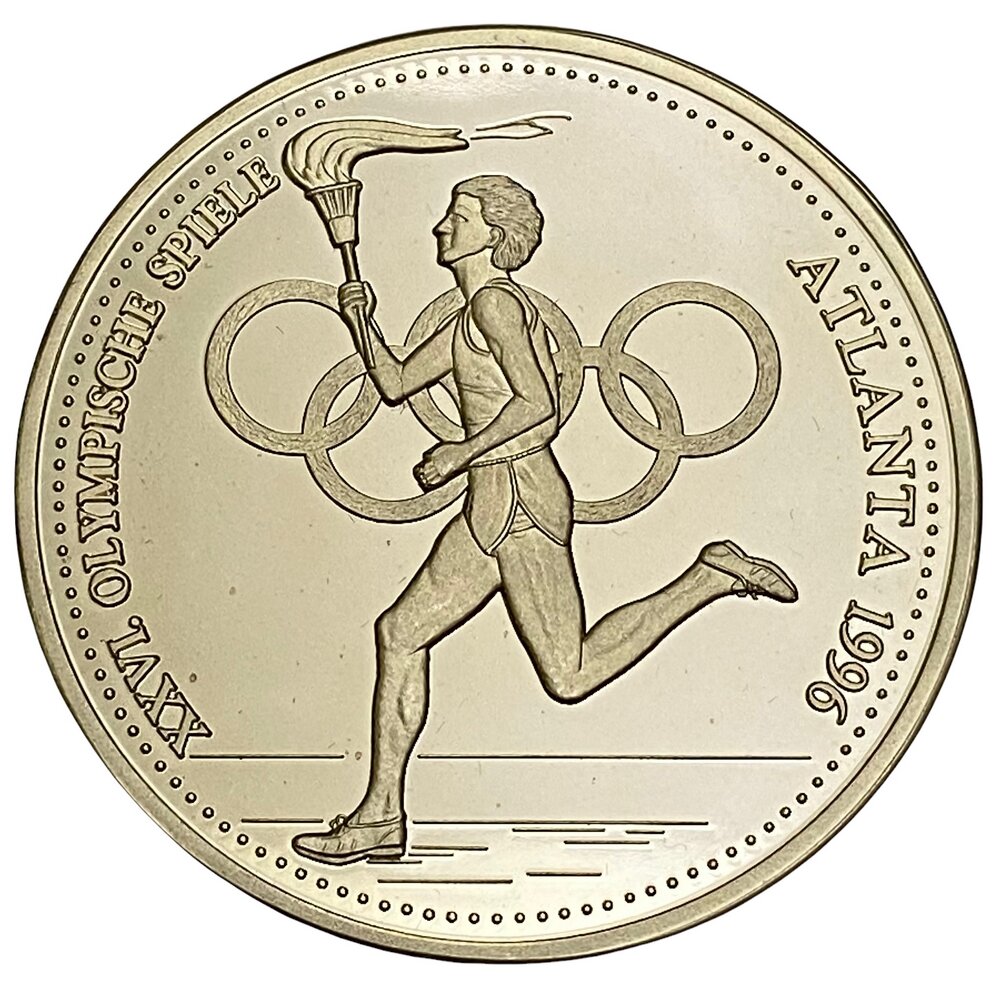 Германия, настольная медаль "Олимпиада в Атланте. Бегун" 1996 г. (40 мм)