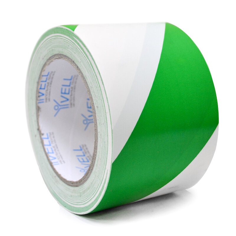 Набор Лента Vell Standart для разметки самоклеящаяся ПВХ, 50мм х 33м х 0.15мм, зелено-белый {1355300} (3 шт)