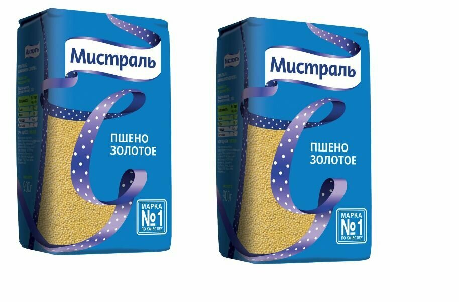 Мистраль Пшено Золотое, 900 г - 2 уп.
