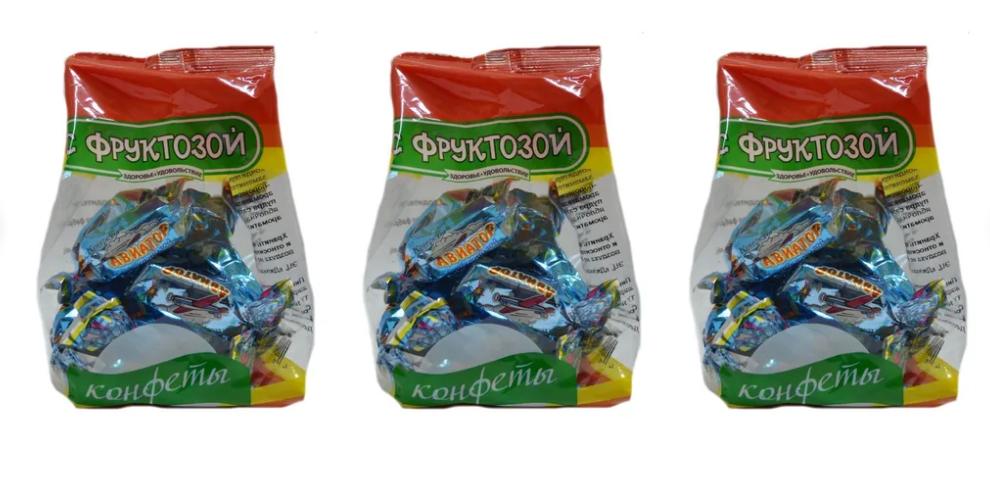 Конфеты Покровск, Авиатор, на фруктозе, 185 г, 3 уп