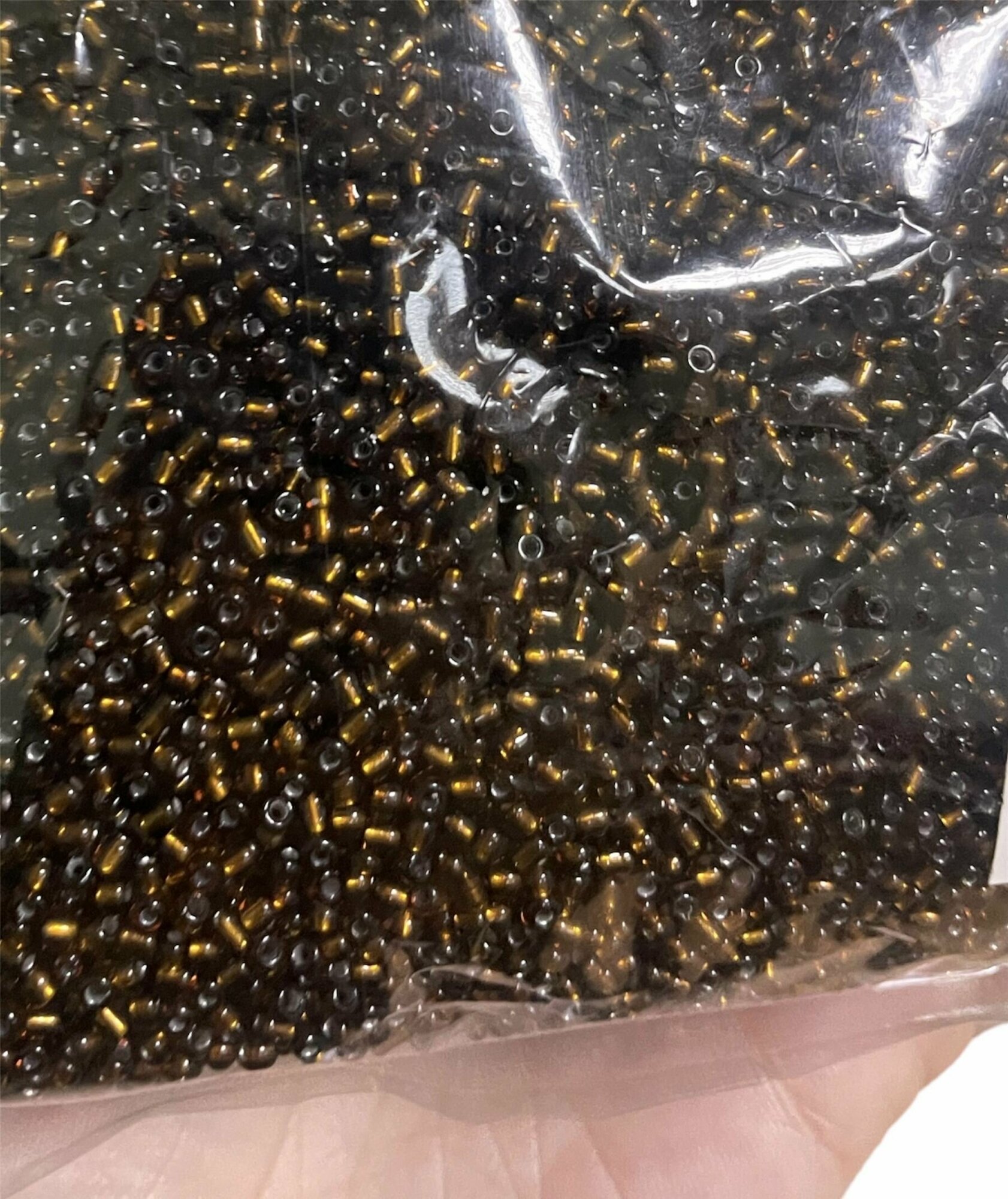 Бисер коричневый