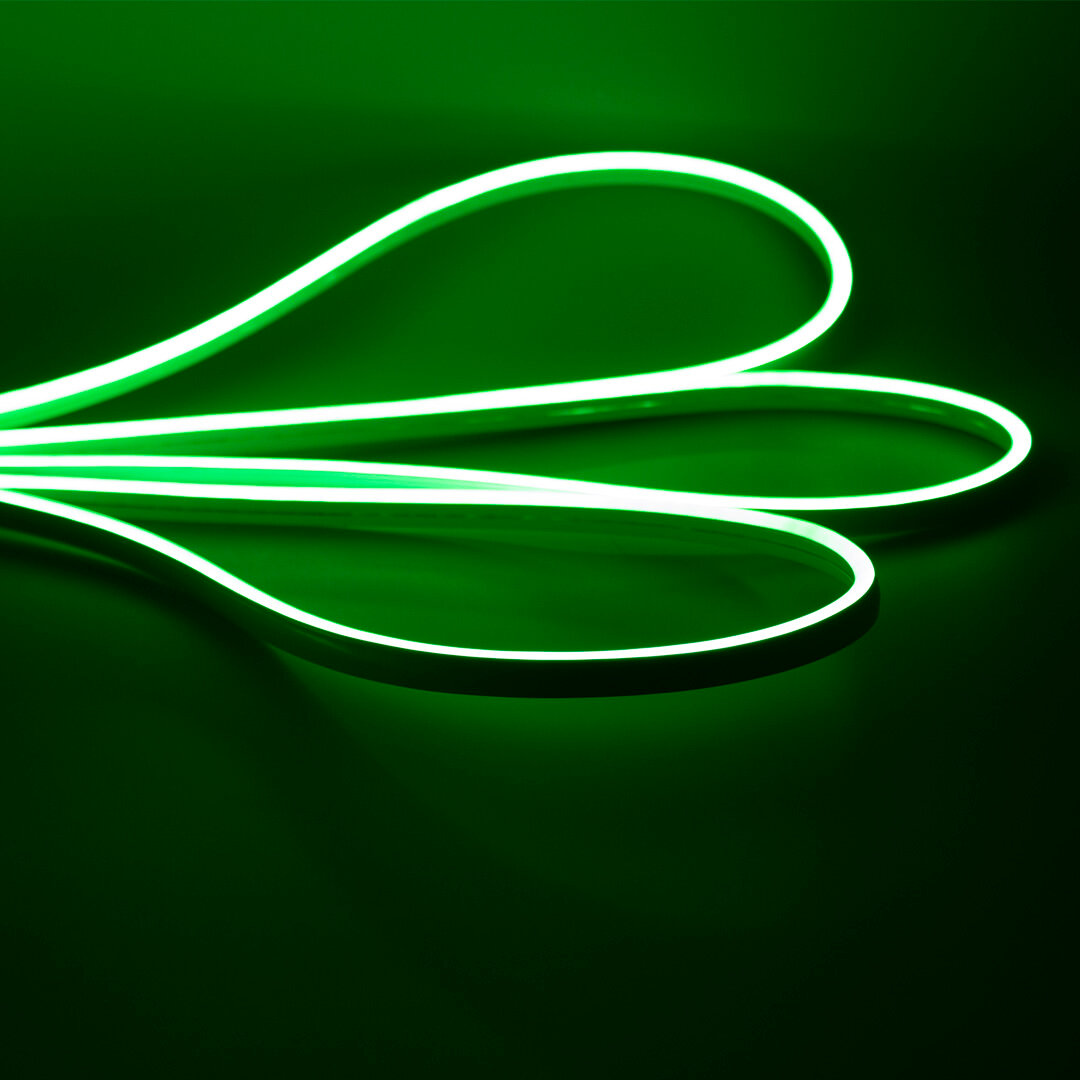 Светодиодный гибкий неон 6x12 LN602 (12V, green, IP65, cut 10mm)