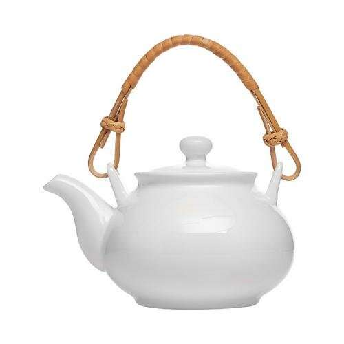 Чайник "Кунстверк", фарфор,0,6л, диаметр 80, высота 95, длина 153мм, белый