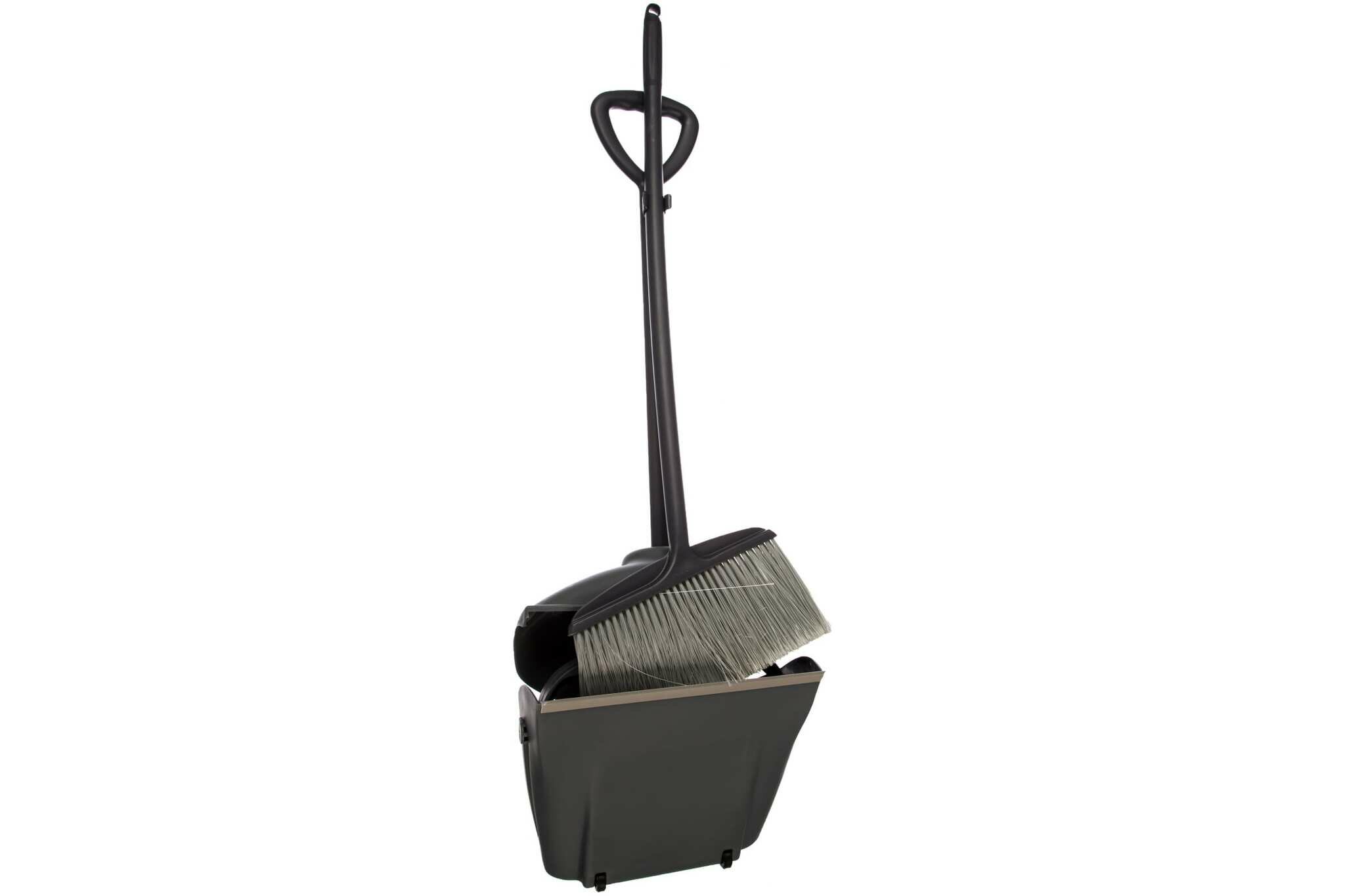 GRASS IT-0446 GraSS Совок-ловушка с крышкой и ручкой, пластик серый IT-0446(1)