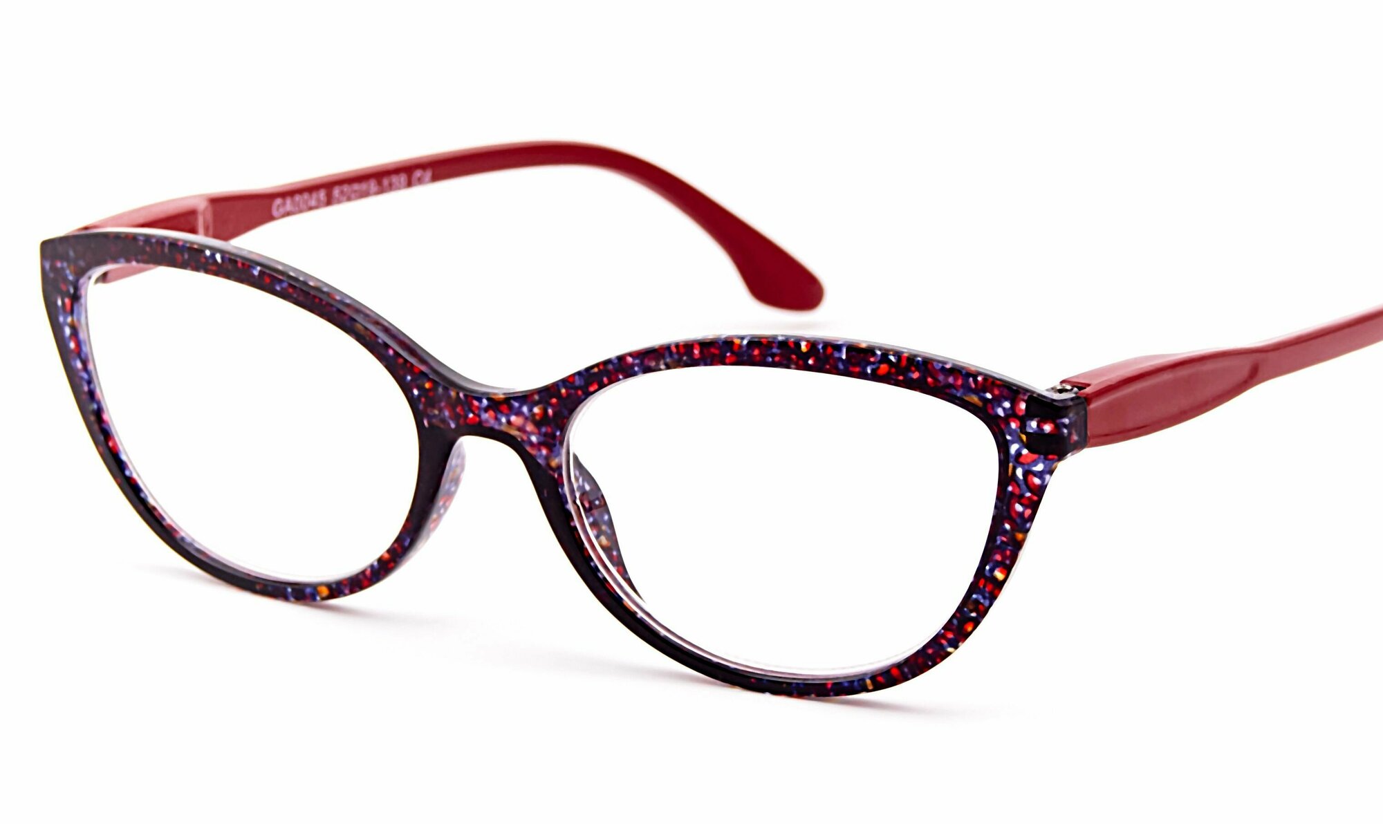 Готовые очки для зрения корригирующие Marcello GA0045 C4 с диоптриями -6 для дали на минус, очки женские бабочки, очки пластиковые в футляре