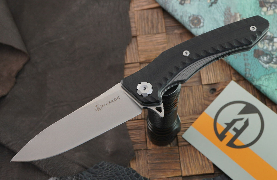 Складной нож Maxace Zealot 2.0, сталь Bohler K110, рукоять черный G-10