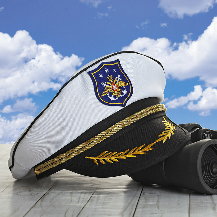 Фуражка морская Морской герб , взрослая, р-р. 60