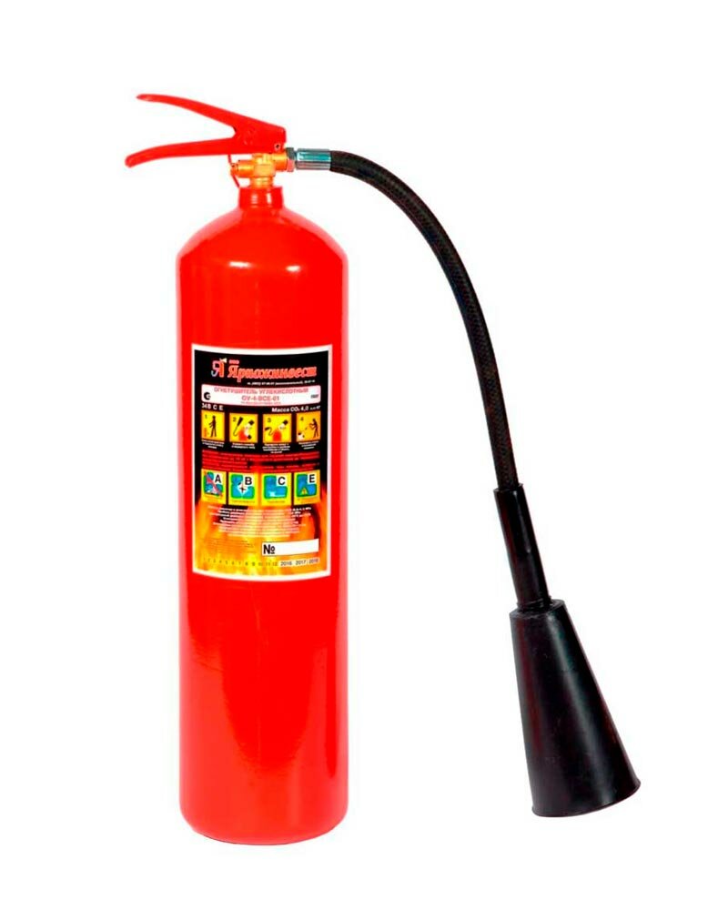 Огнетушитель углекислотный ОУ-4 Ярпожинвест