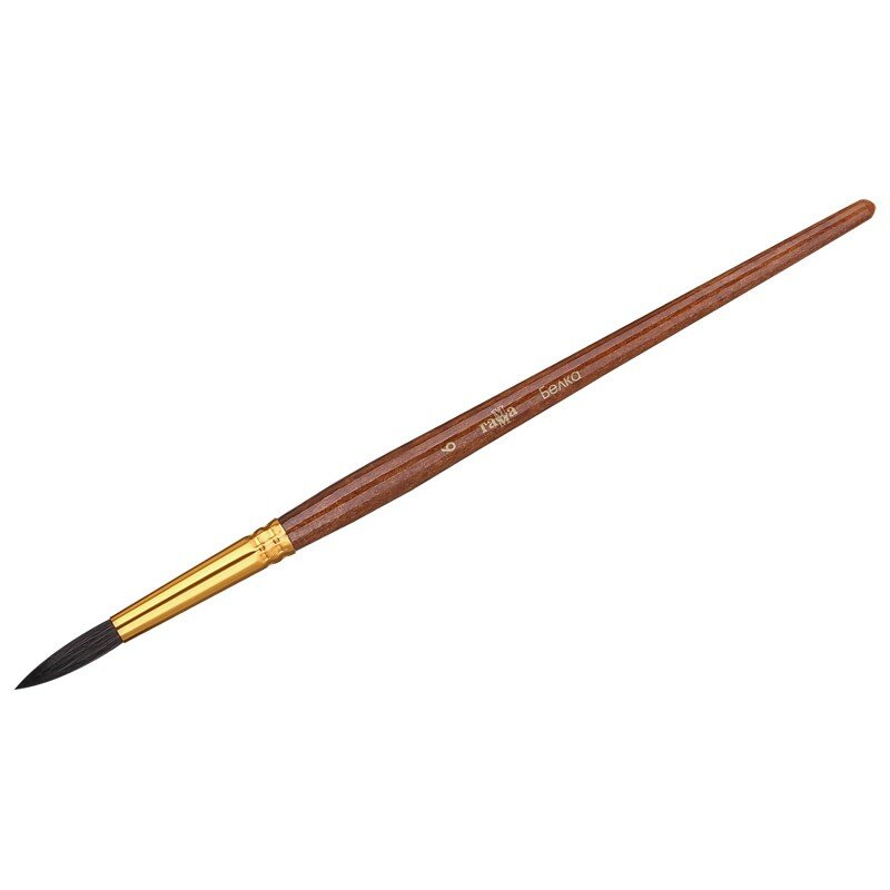 Кисть № 6 Белка, круглая, короткая ручка, Гамма