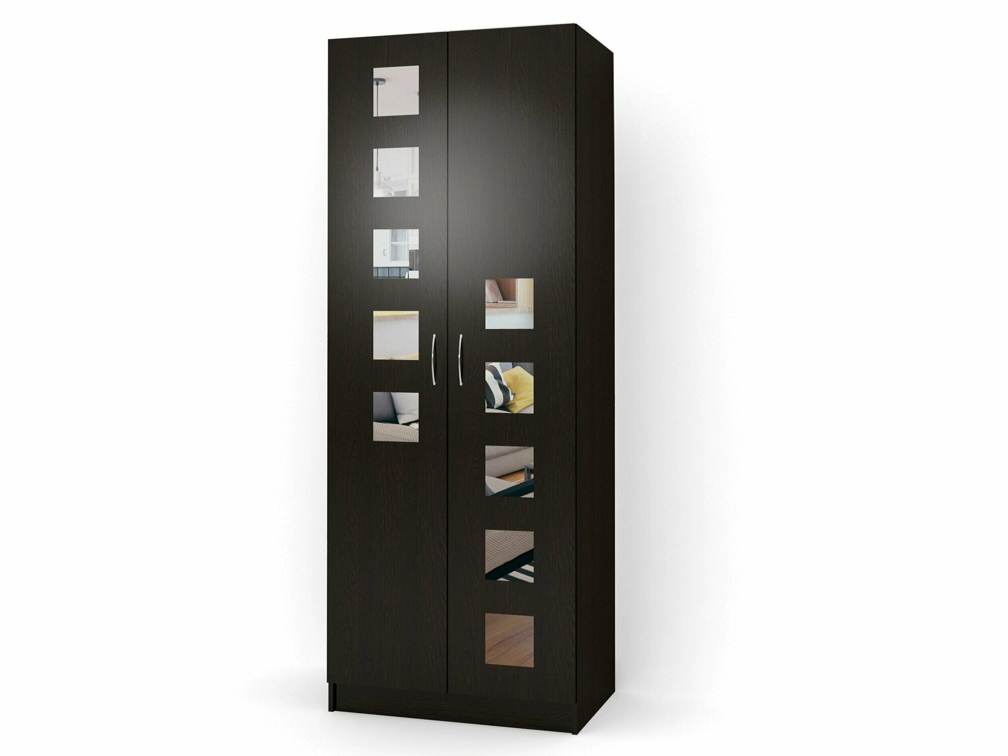 Шкаф распашной МногоМеб Лайт Люкс Д-25 двустворчатый 100х55x200 венге цаво