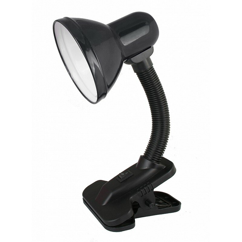 Ultraflash UF-320P C02 черный (Светильник настольный с прищепкой 230В, 60Вт, E27), цена за 1 шт.