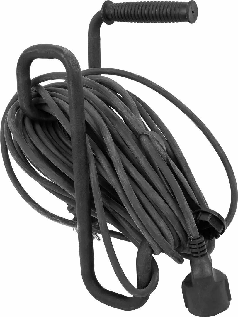 Удлинитель-шнур Защита Про 1 розетка с заземлением 3х1.5 мм 20 м цвет черный