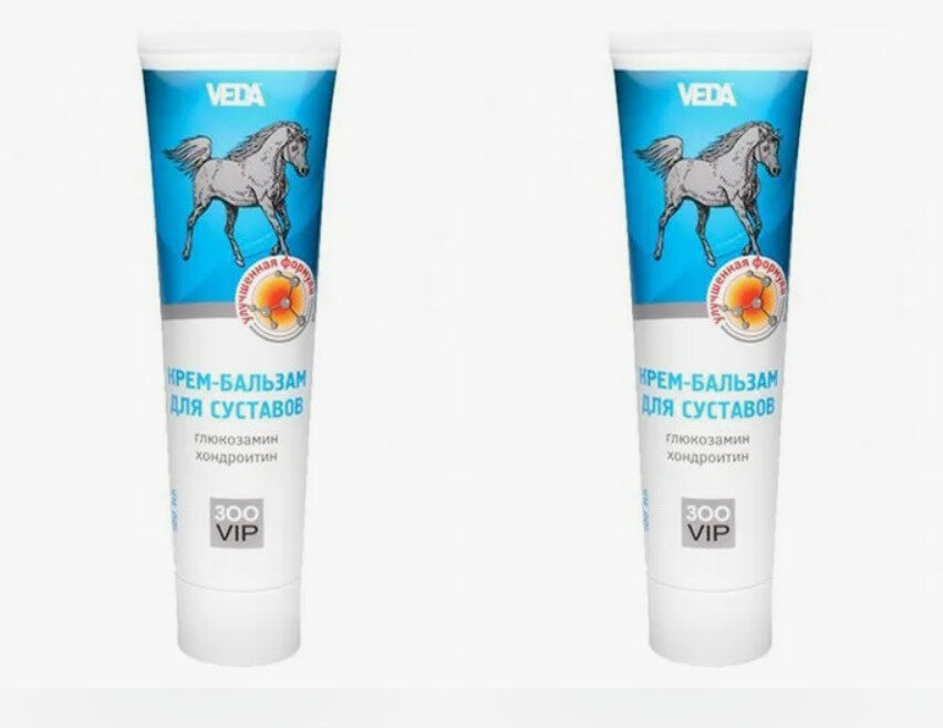 VEDA Крем для суставов для лошадей ЗооVip, 100 мл - 2 шт